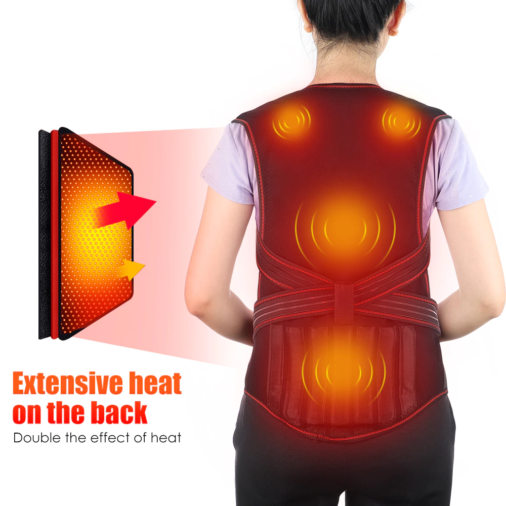 118 Tourmaline Self-Heating Heating Vest Magnetic Therapy Waist Back ...